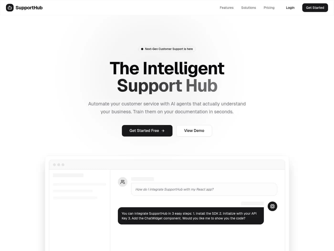 AI Support Bot Hub