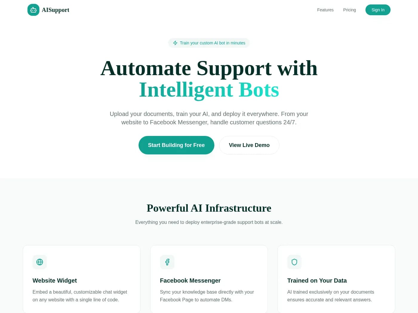 AI Support Bot Platform