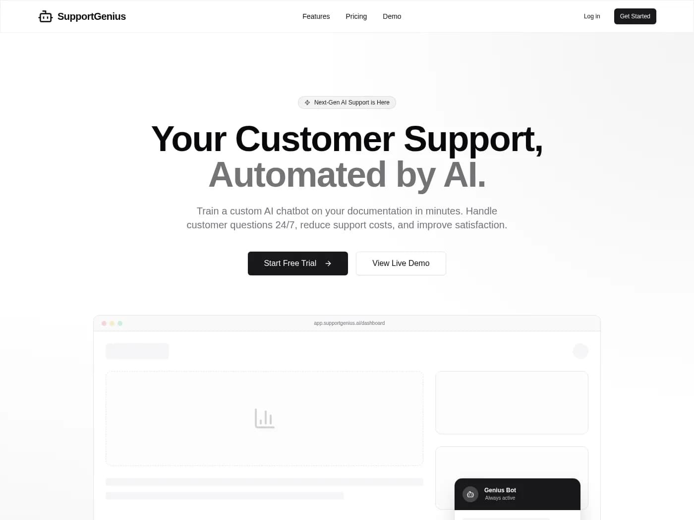 SupportGenius Chat Platform