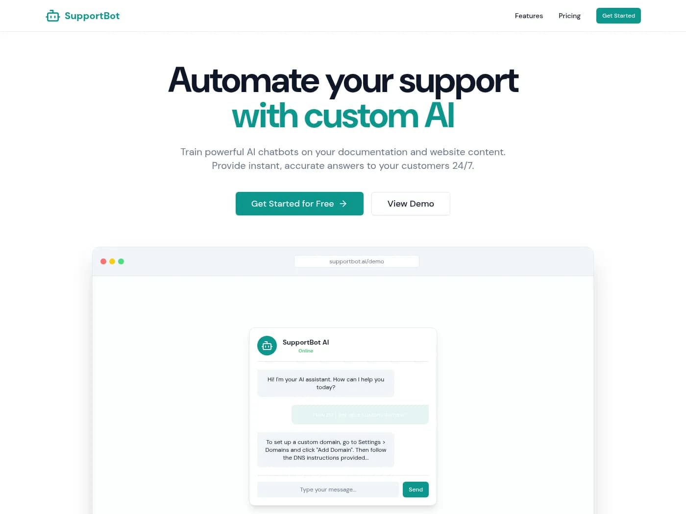 SupportBot Platform