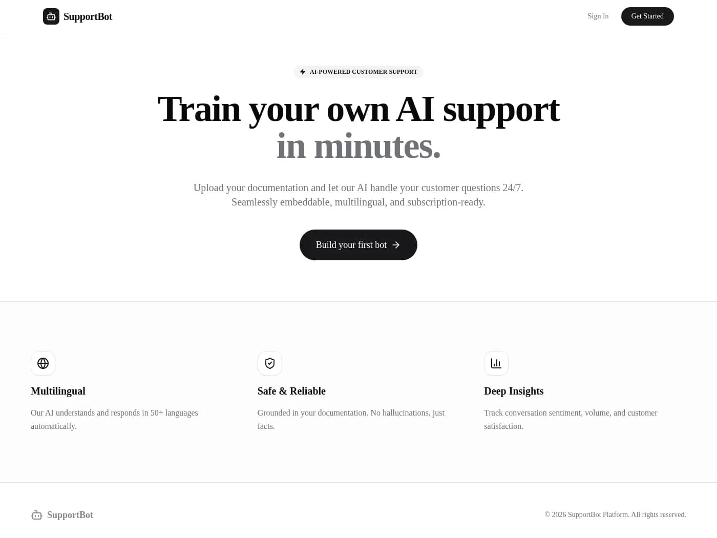 SupportBot Platform