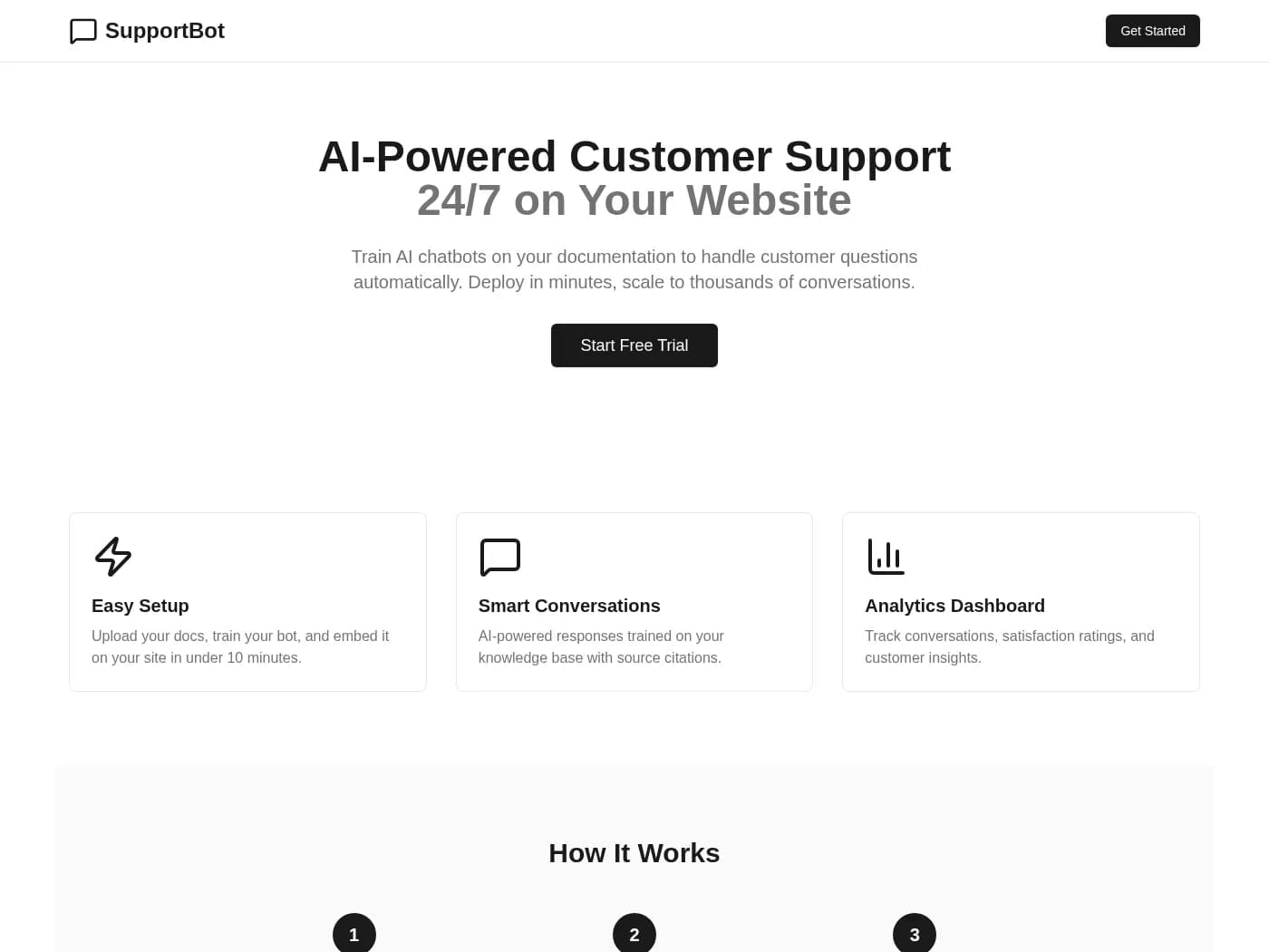 SupportBot Platform