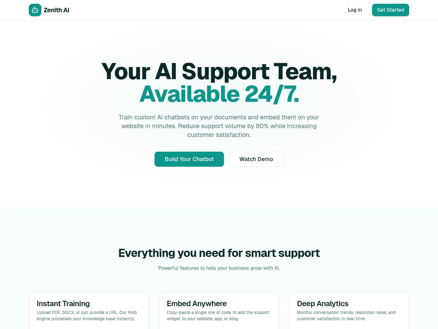 AI Support Chatbot Platform
