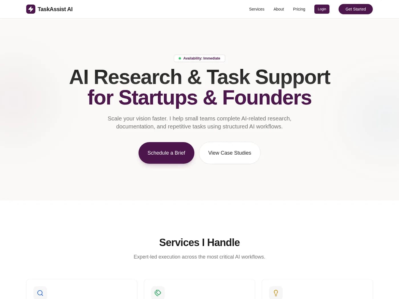 AI Startup Task Assistant