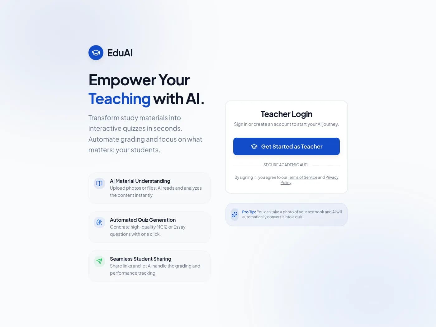 AI Teacher Dashboard