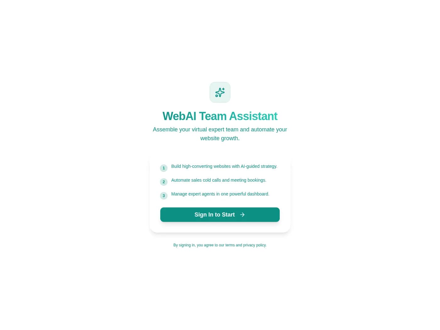 WebAI Team Assistant