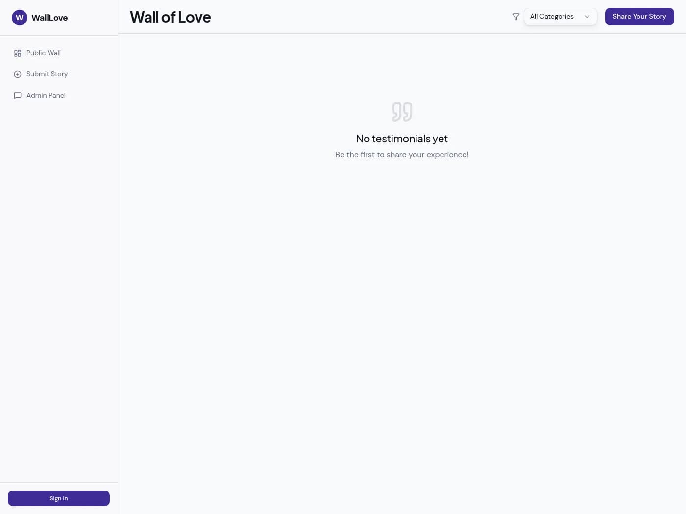 AI Testimonial Wall