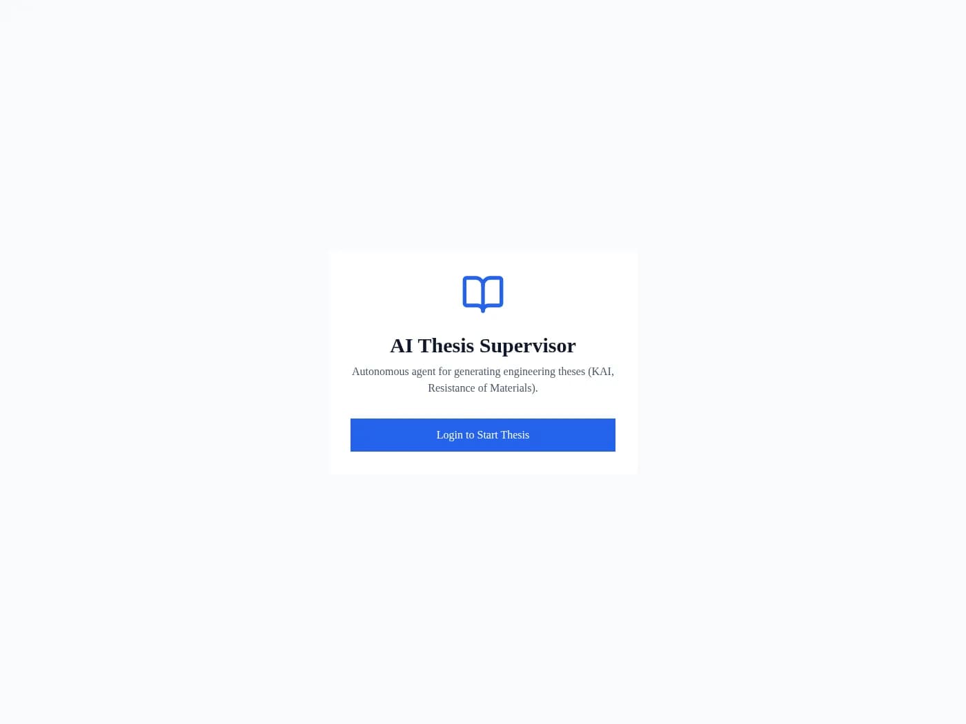 AI Thesis Supervisor