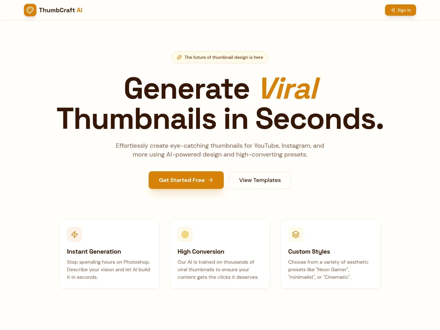 AI Thumbnail Generator