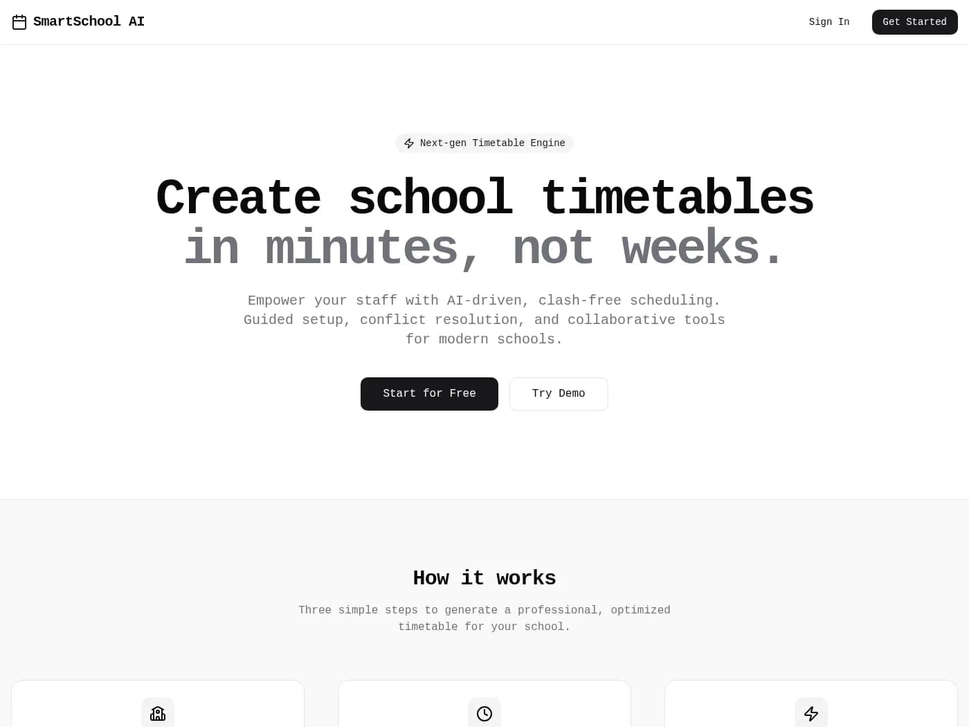 SmartSchool Timetable AI