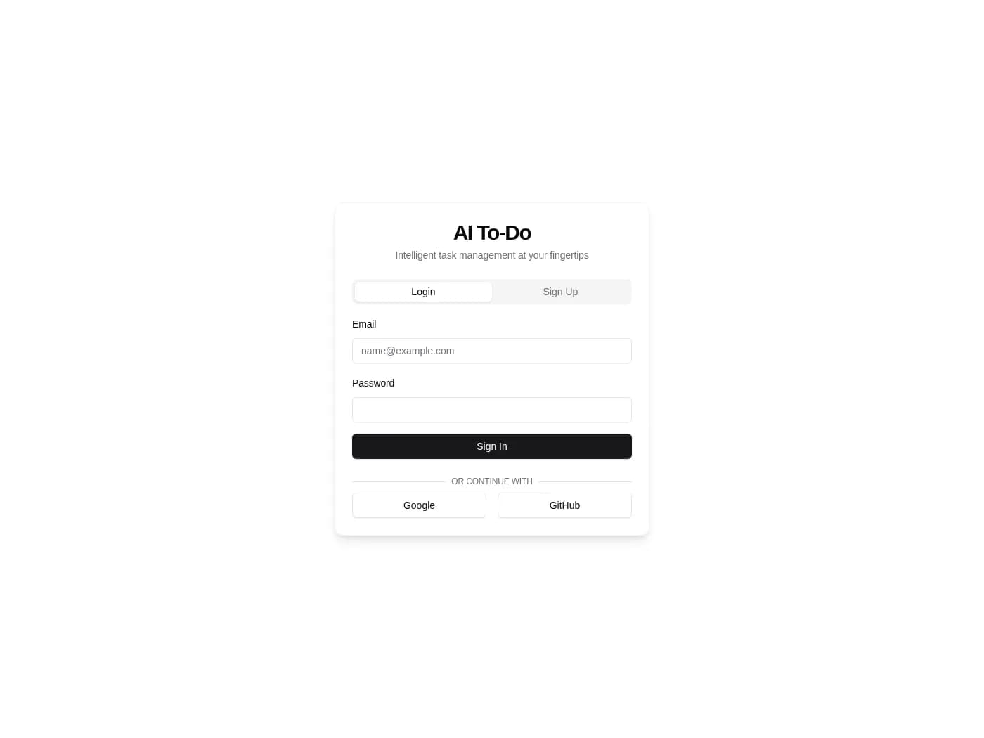 AI To-Do App
