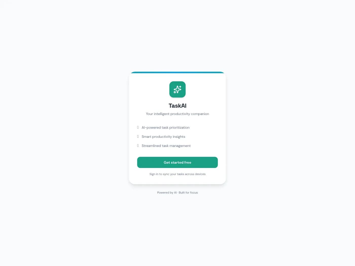 AI To-Do App