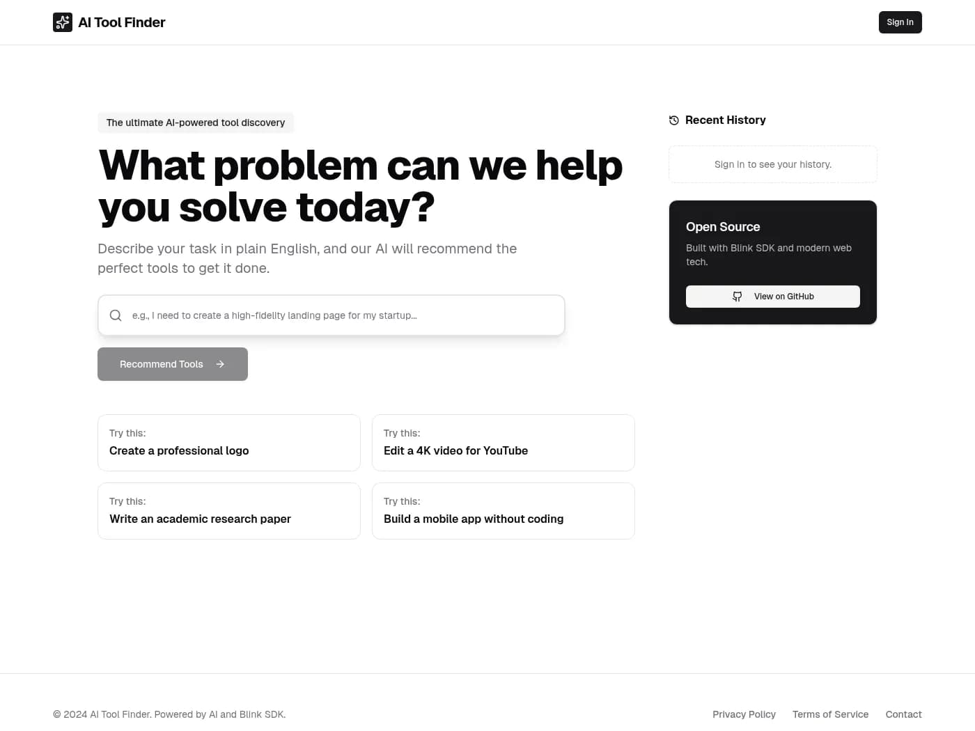 AI Tool Recommender