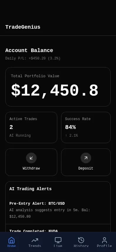 TradeGenius AI App