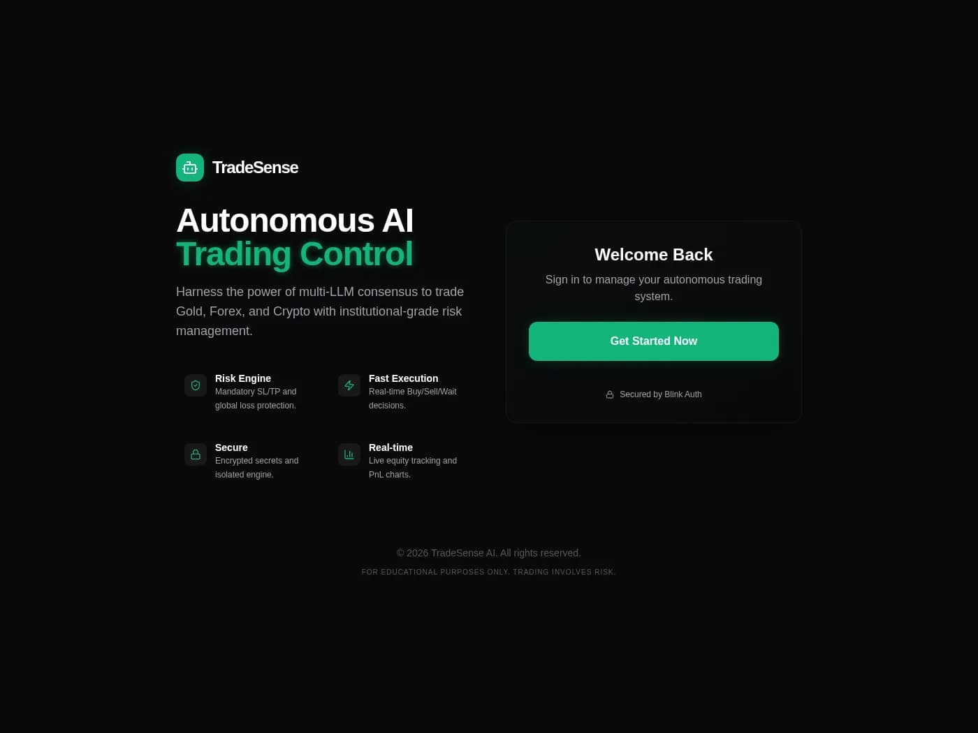 TradeSense Automated AI Panel