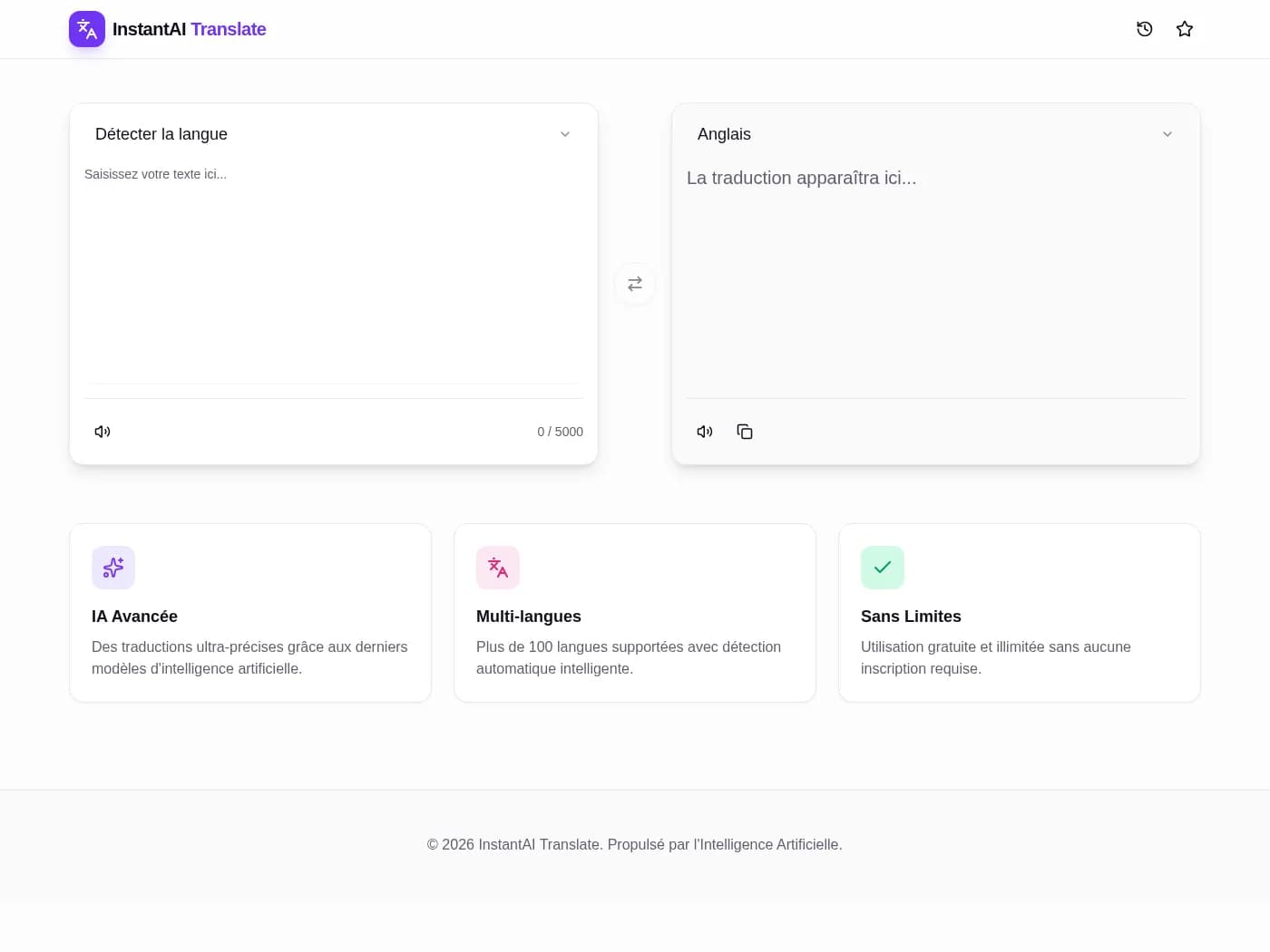 InstantAI Translate Site