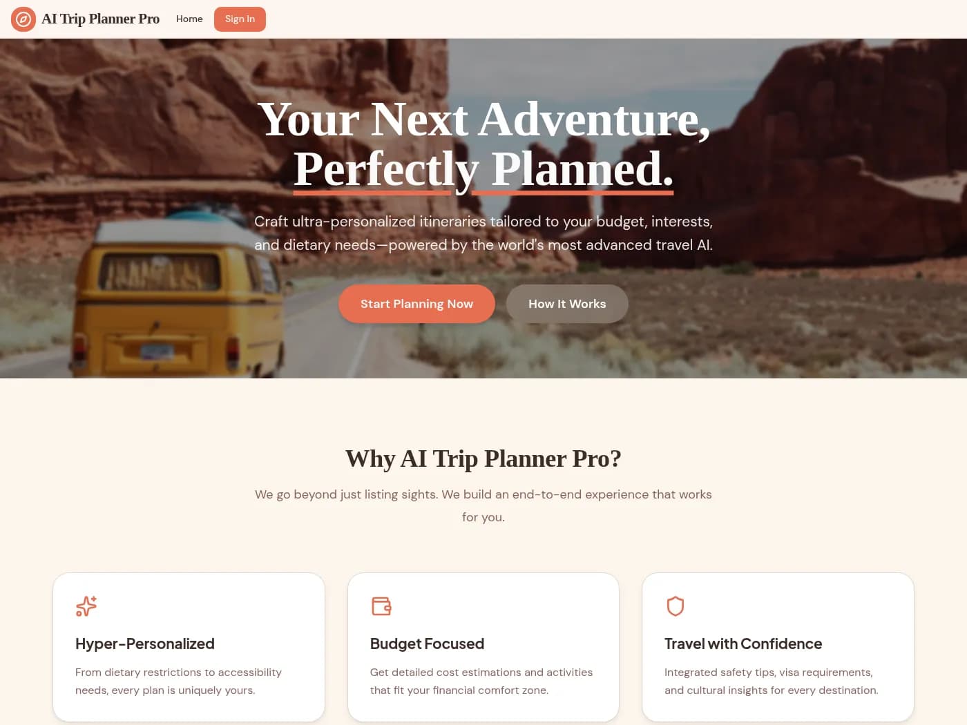 AI Trip Planner Pro