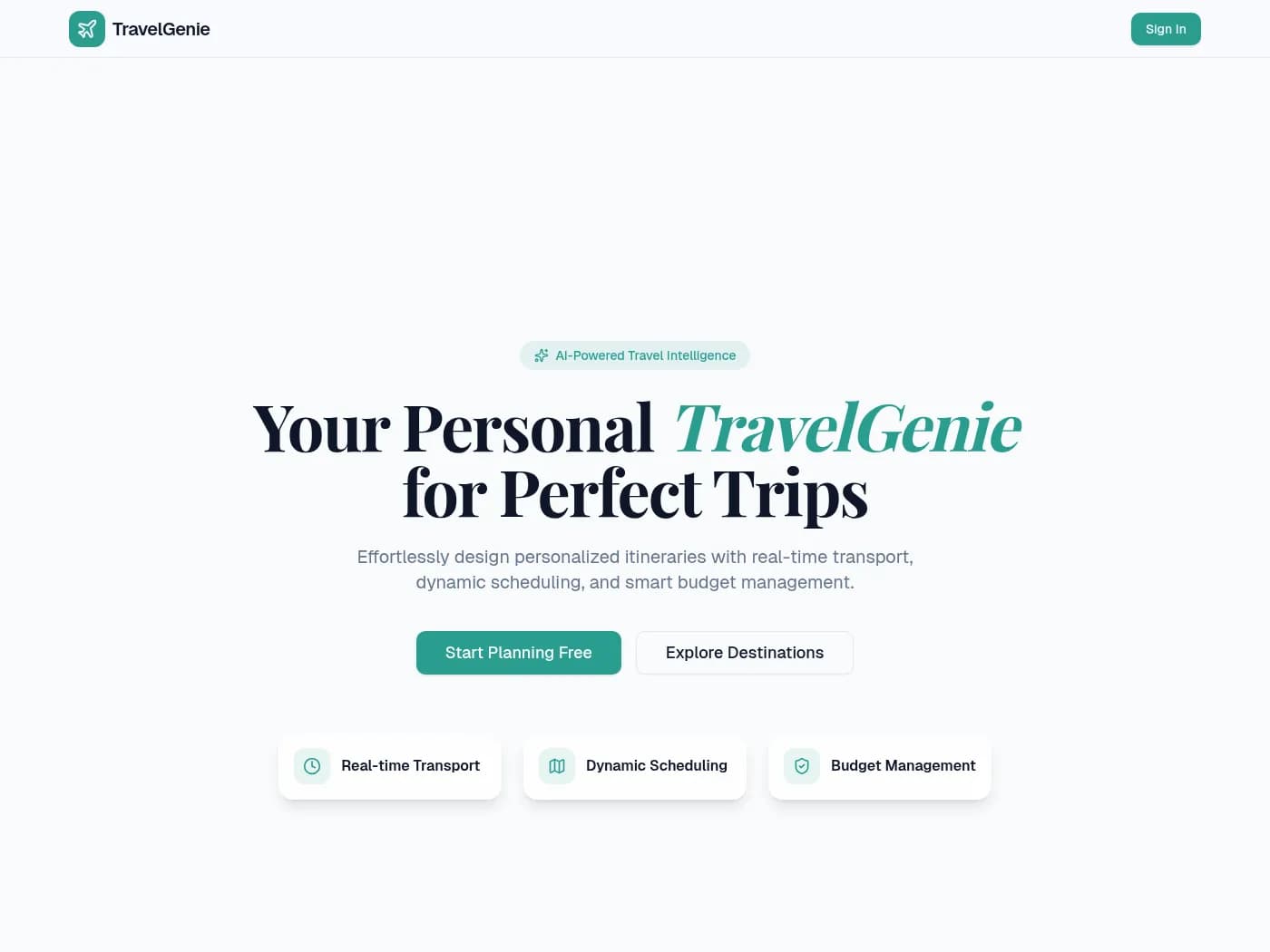 TravelGenie AI Planner
