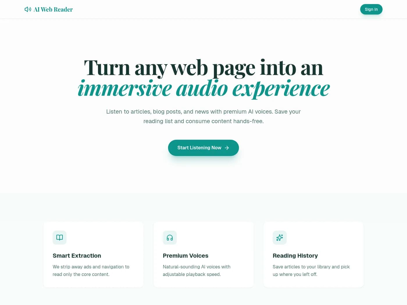 AI Web Reader