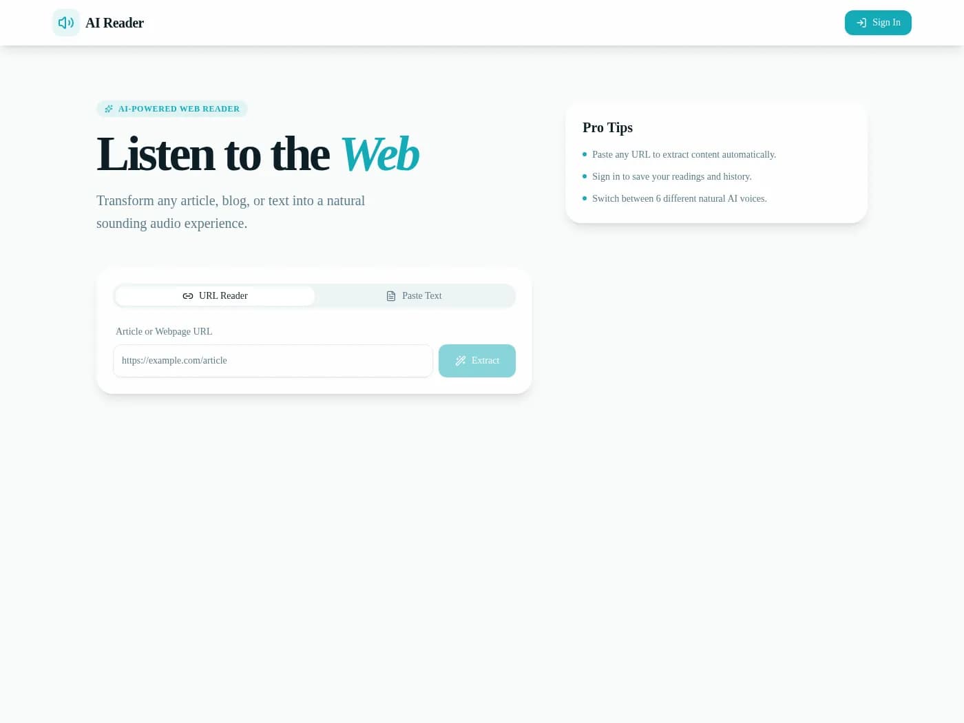 AI Web Reader