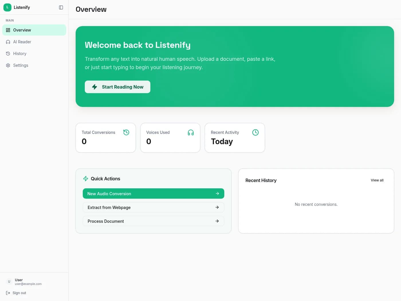 Listenify AI Reader