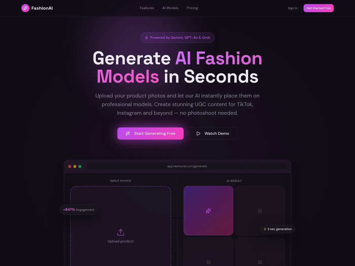 AI Fashion UGC Suite