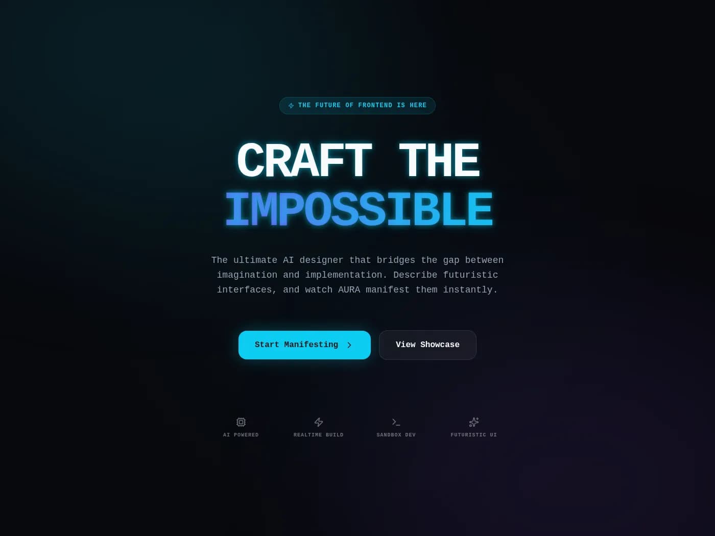 Futuristic UI Designer AI