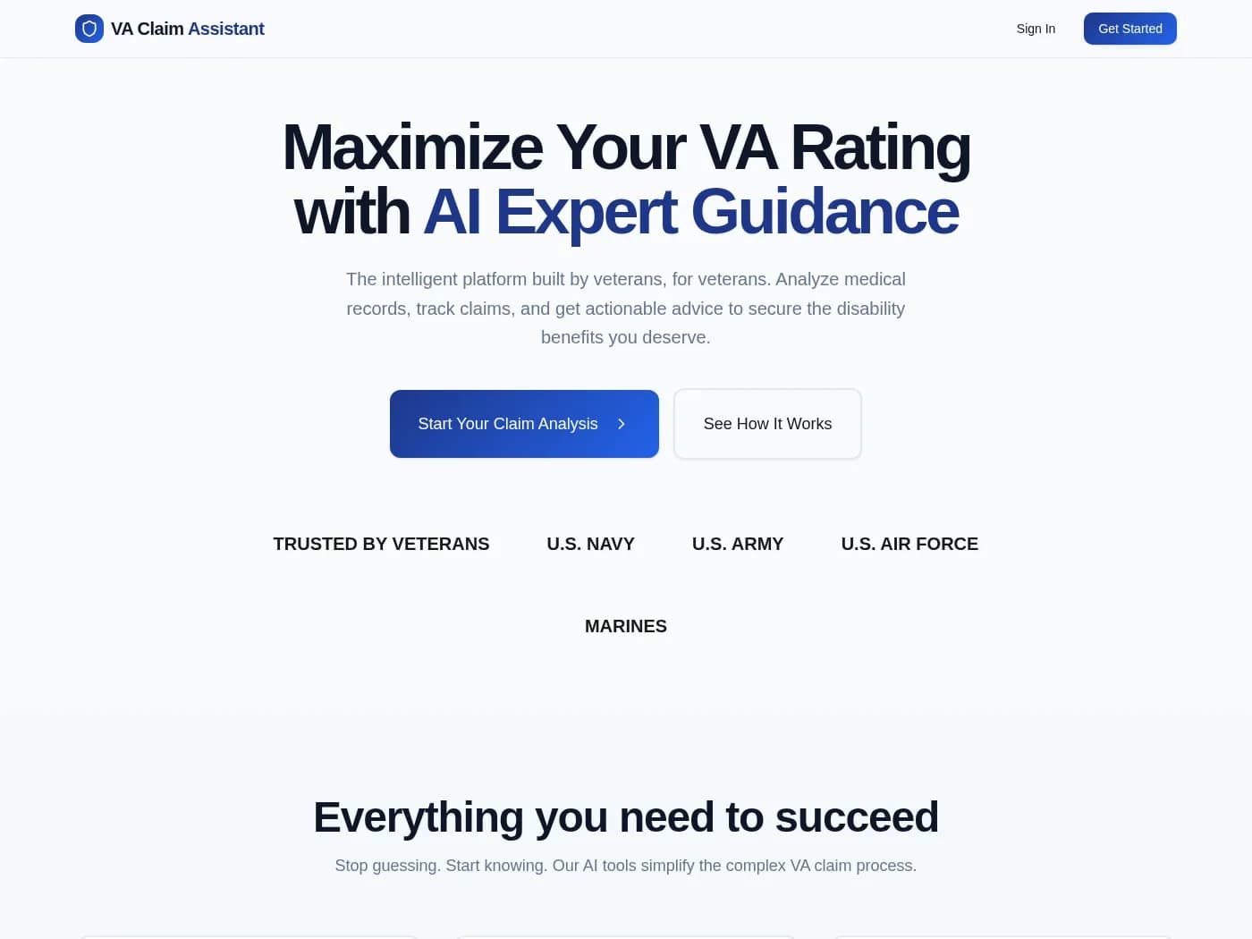 AI VA Claim Assistant