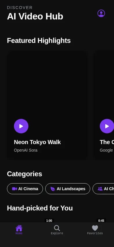 Curated AI Video Hub