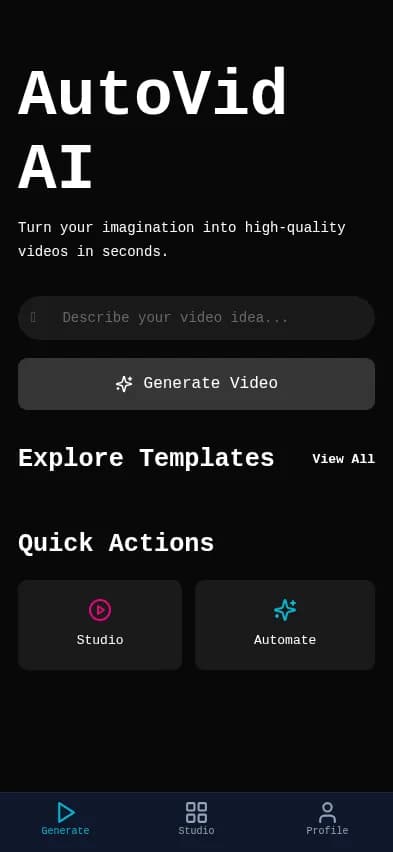 AutoVid AI Studio