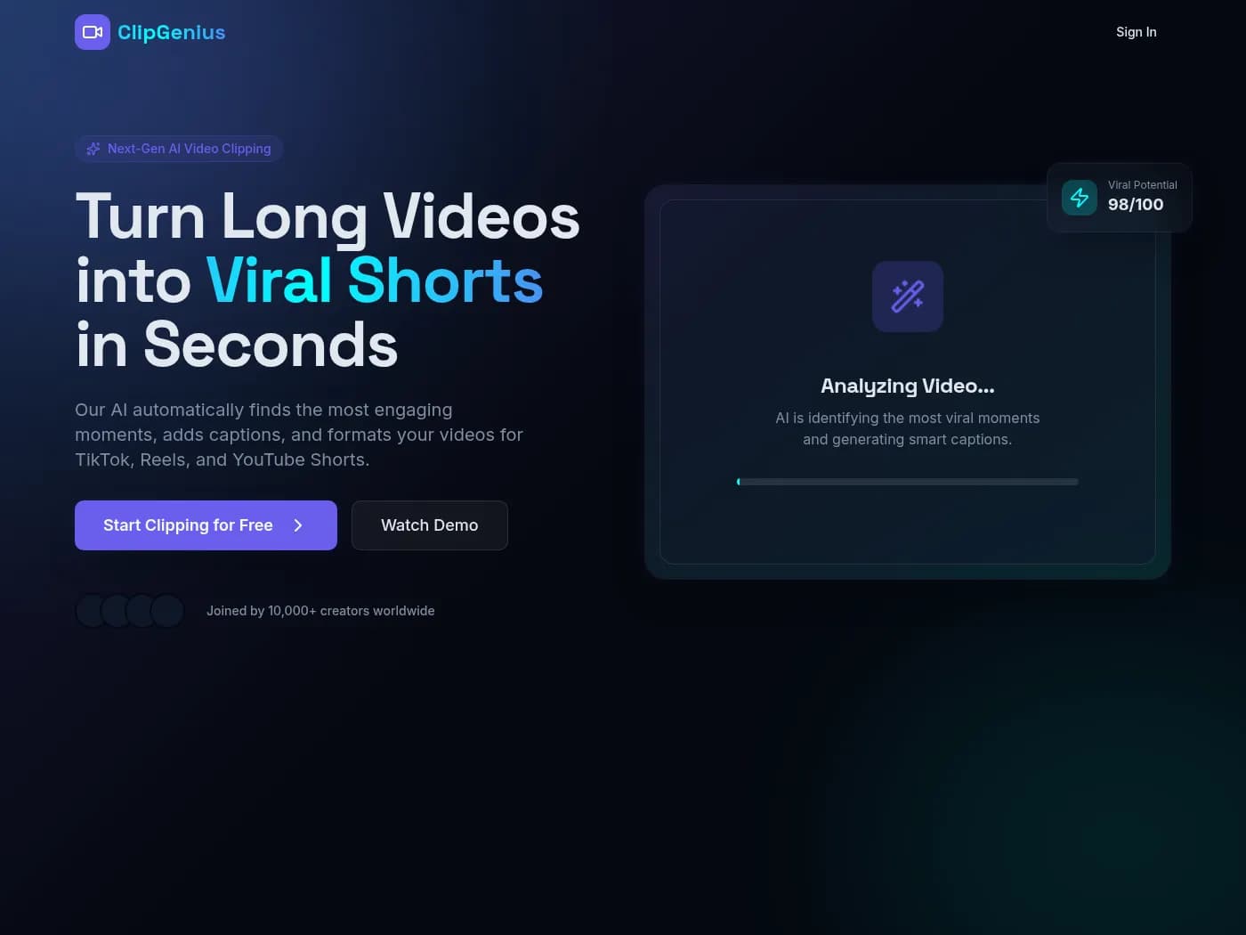 ClipGenius AI Editor