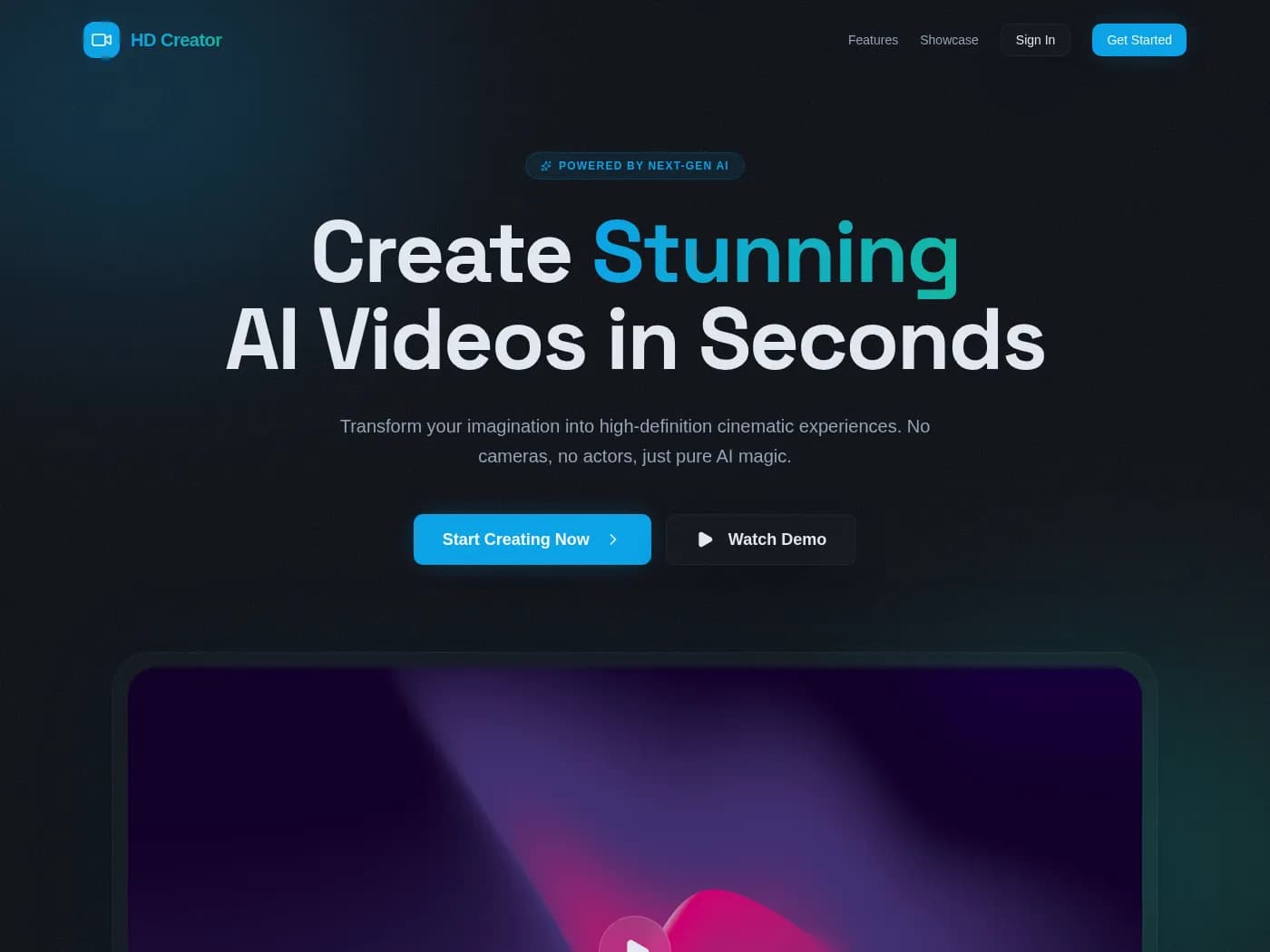 HD AI Video Creator