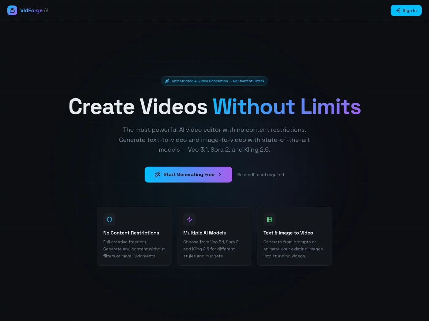 Unlimited AI Video Editor