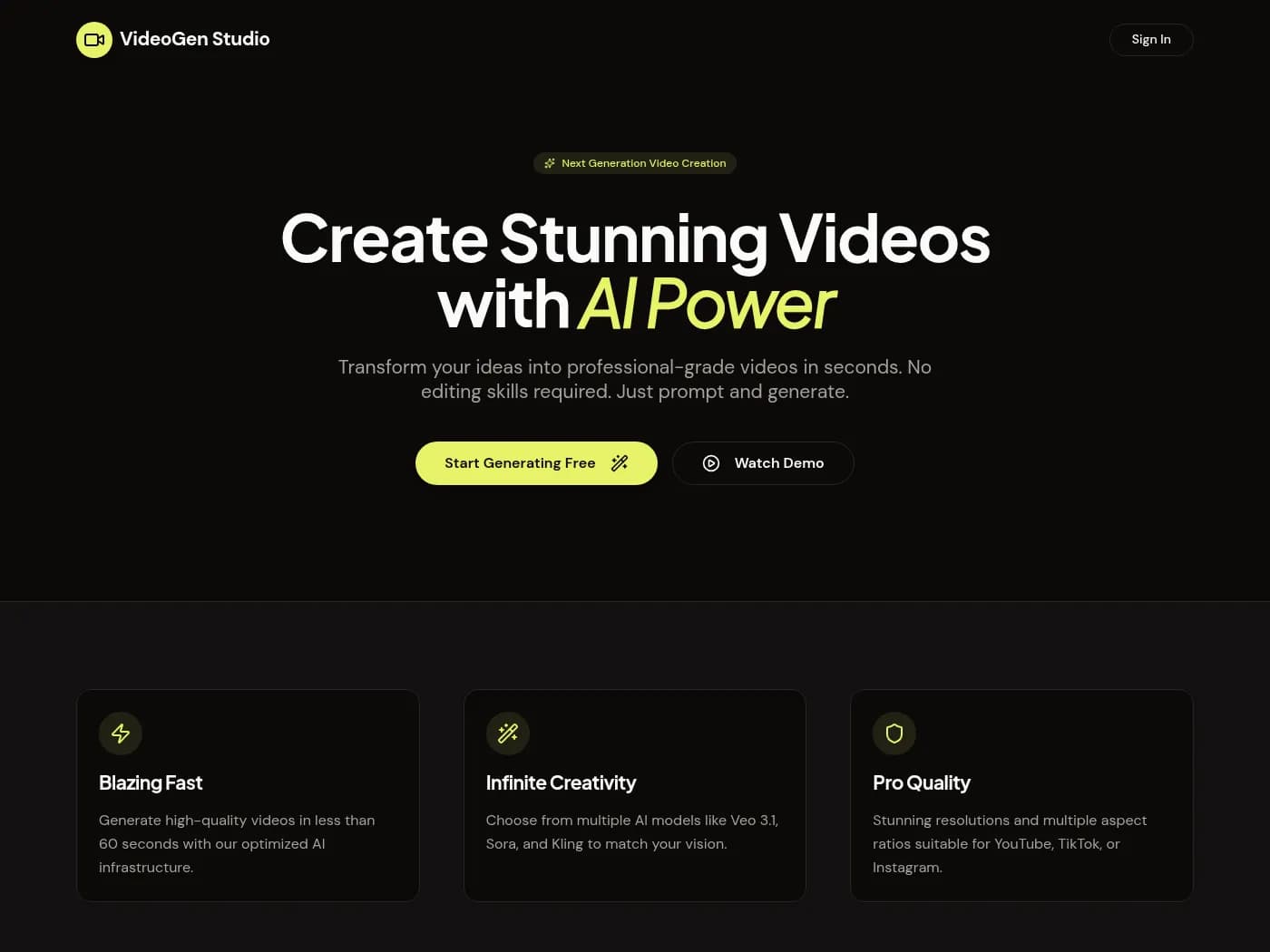 AI VideoGen Studio