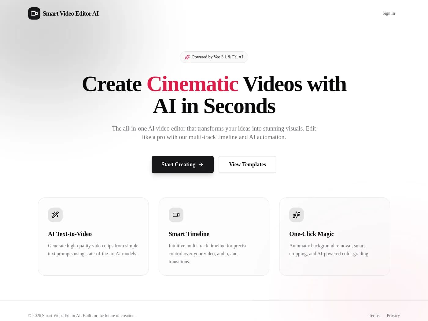 Smart Video Editor AI