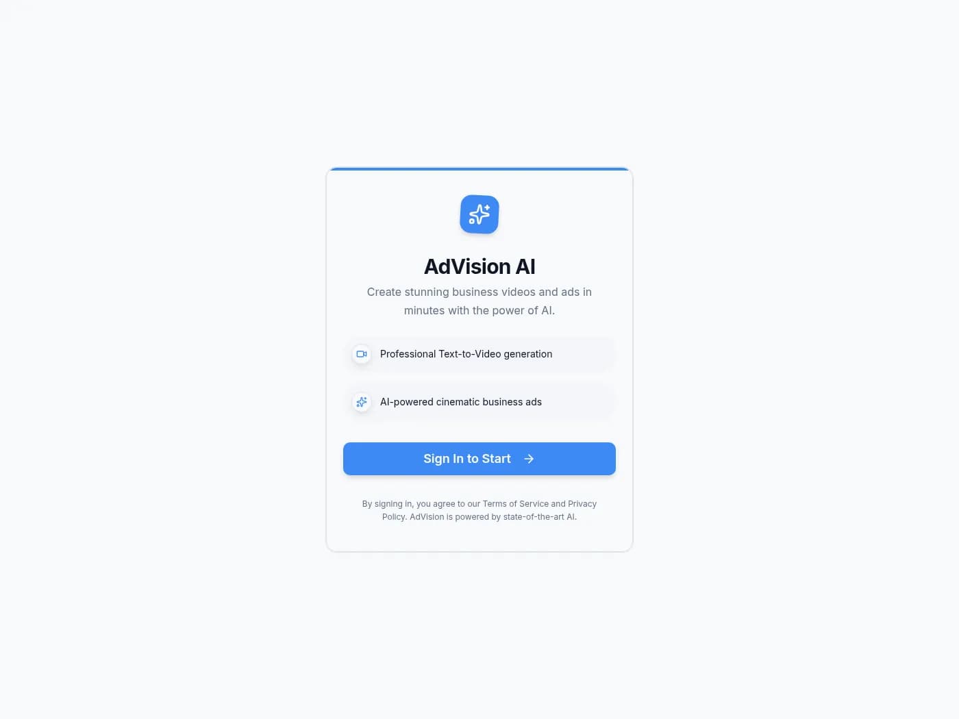 AdVision AI Video App