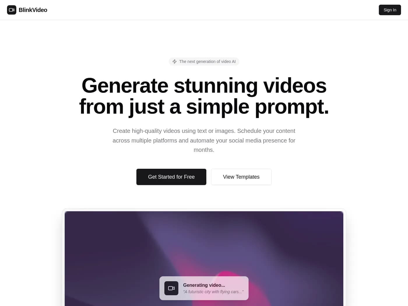 Prompt Video Generator AI
