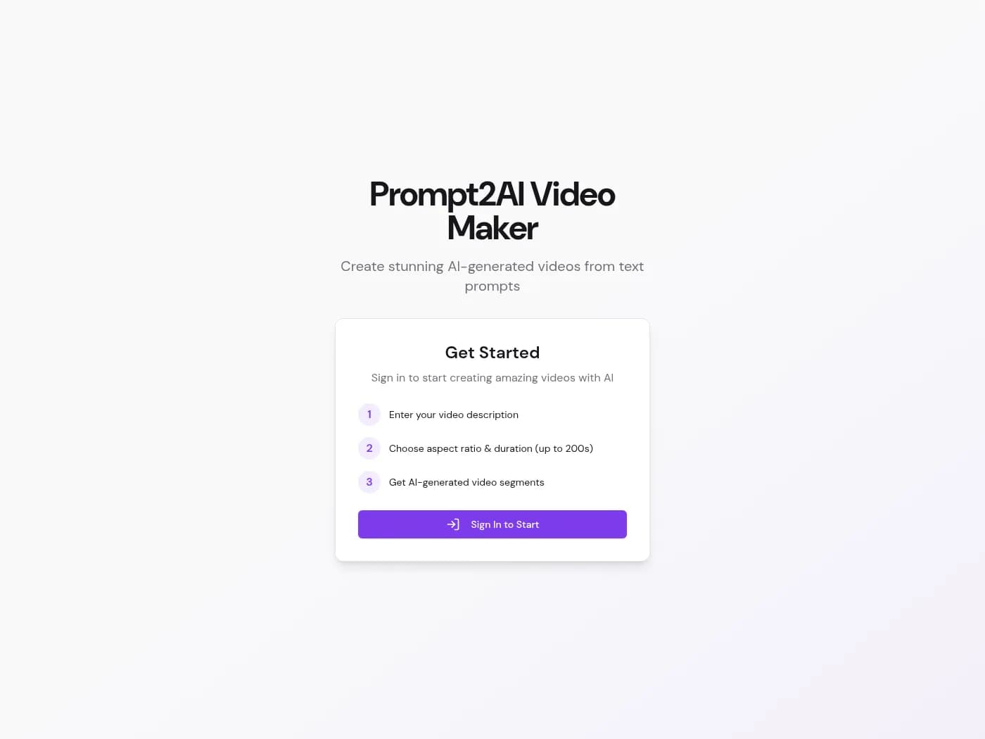 Prompt2AI Video Maker