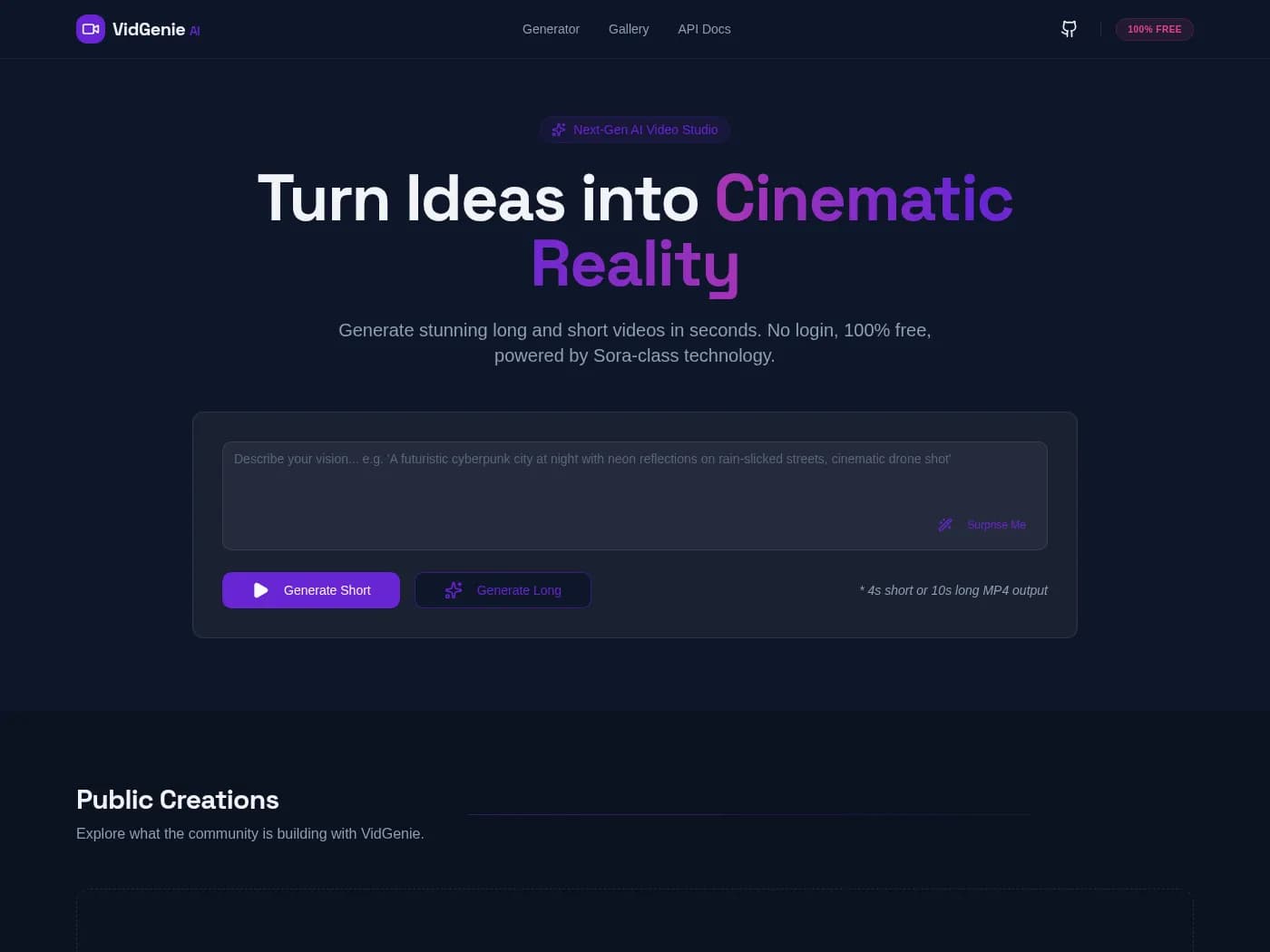 VidGenie AI Studio