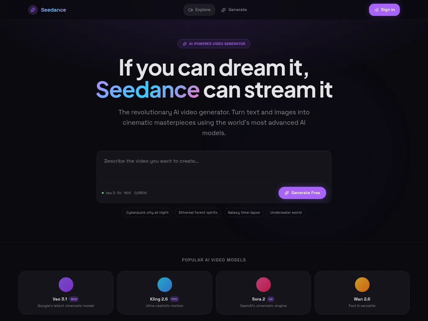 Seedance AI Video Maker
