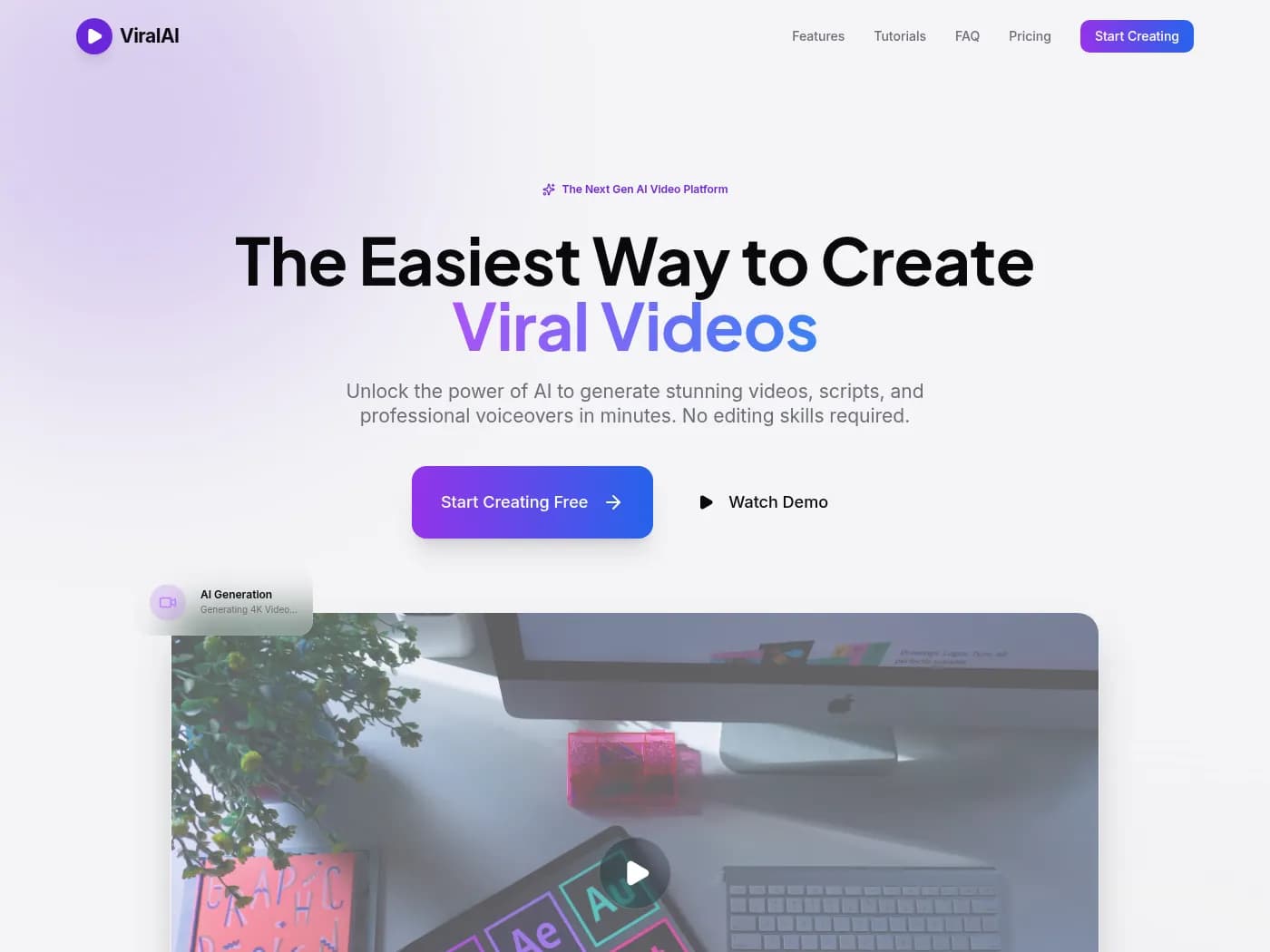 ViralAI Landing Page