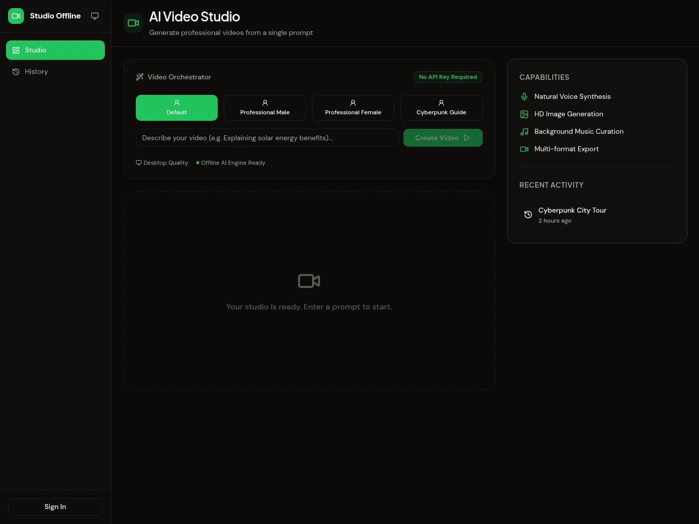 Offline AI Video Builder