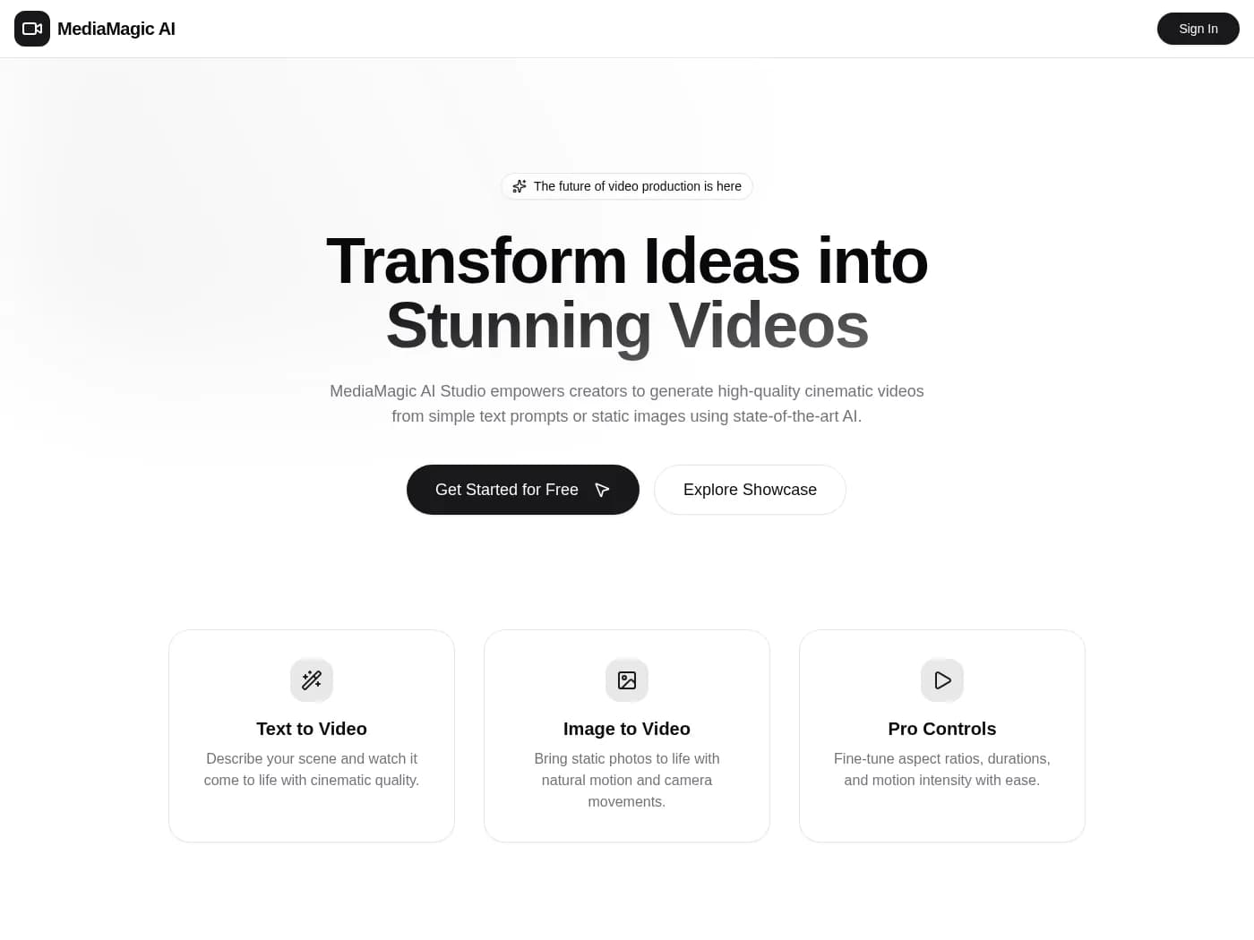 MediaMagic AI Studio