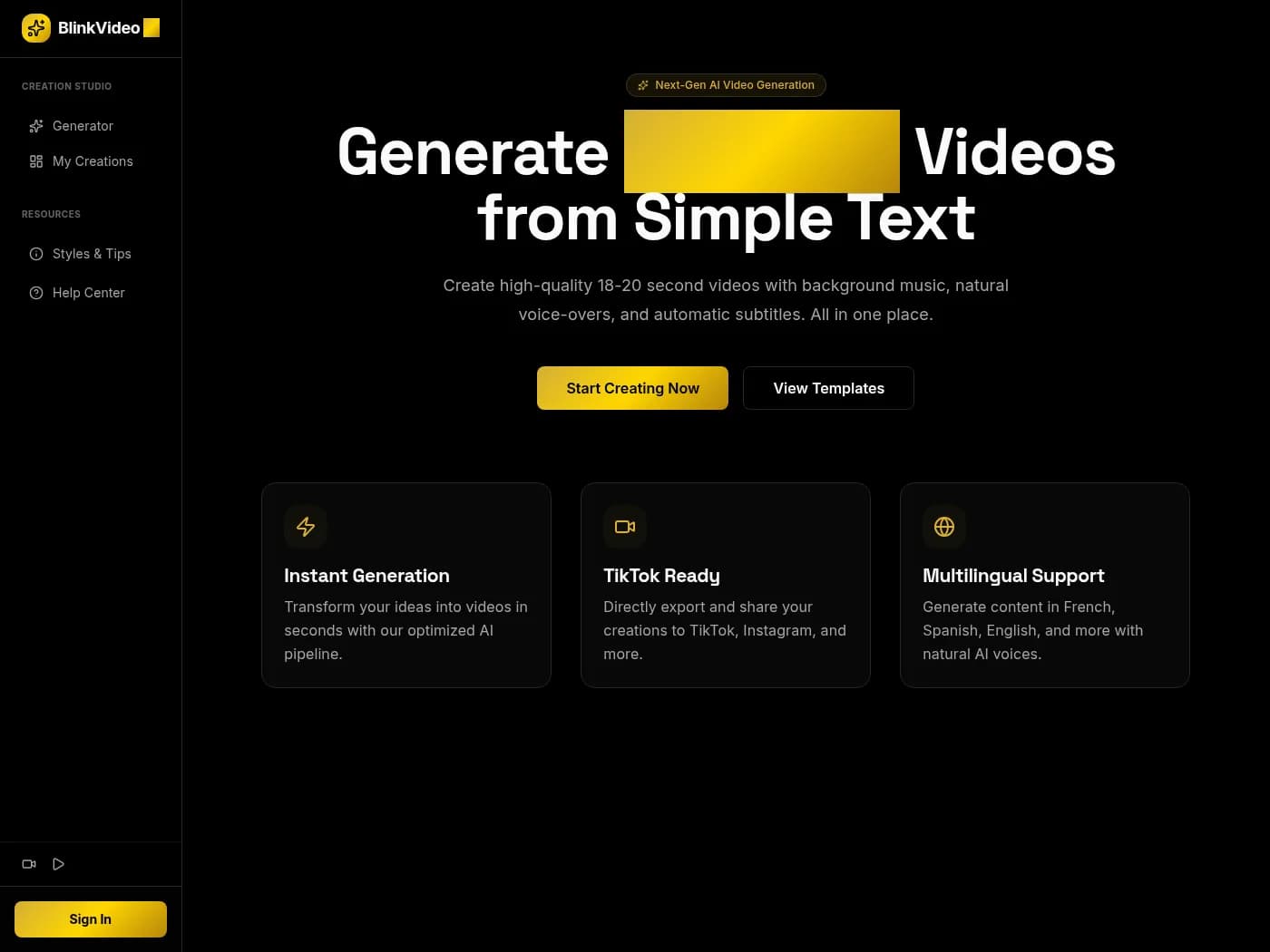BlinkVideo AI