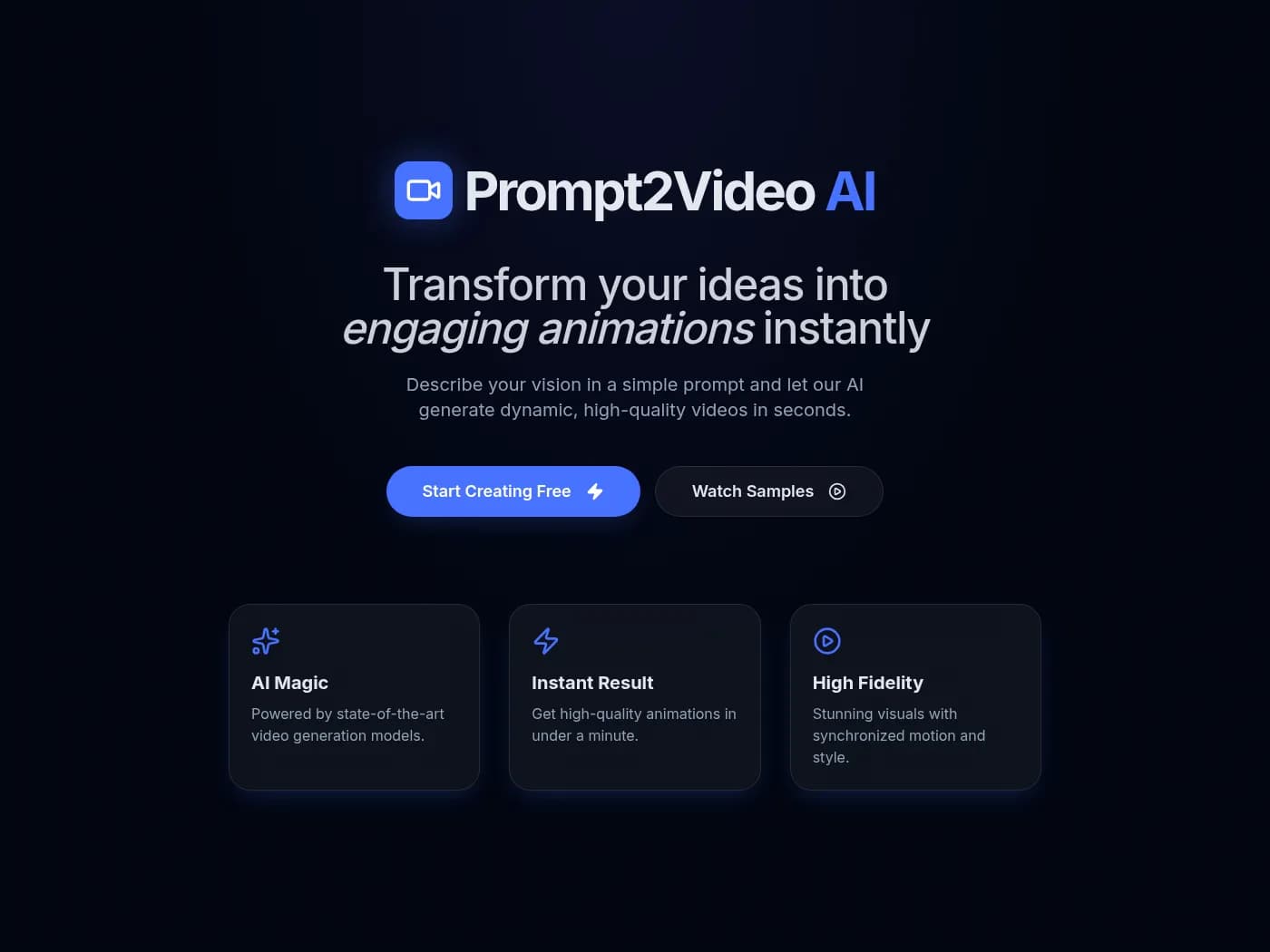 Prompt2Video AI