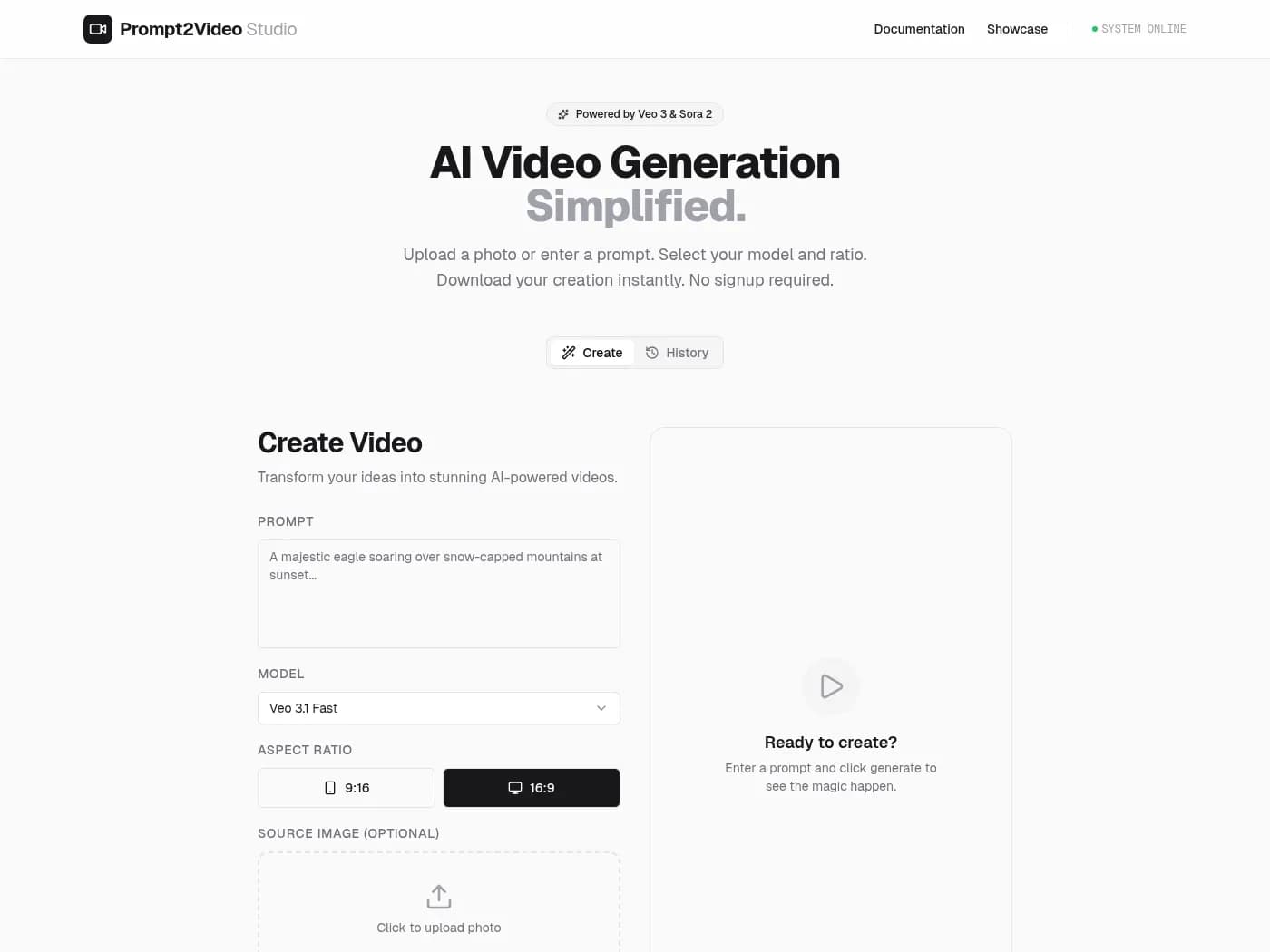 Prompt2Video Studio