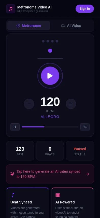 Metronome Video AI