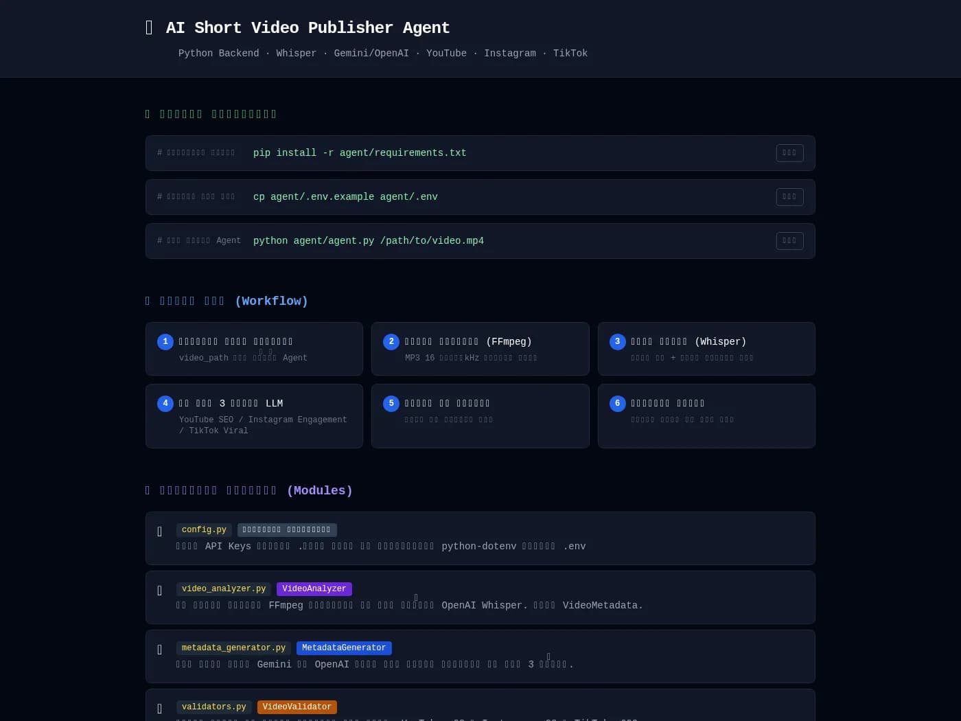 Auto Short Video Agent