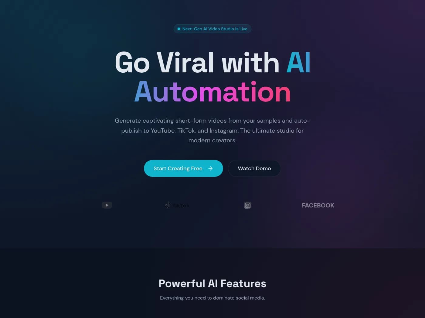 Viral Video AI Studio