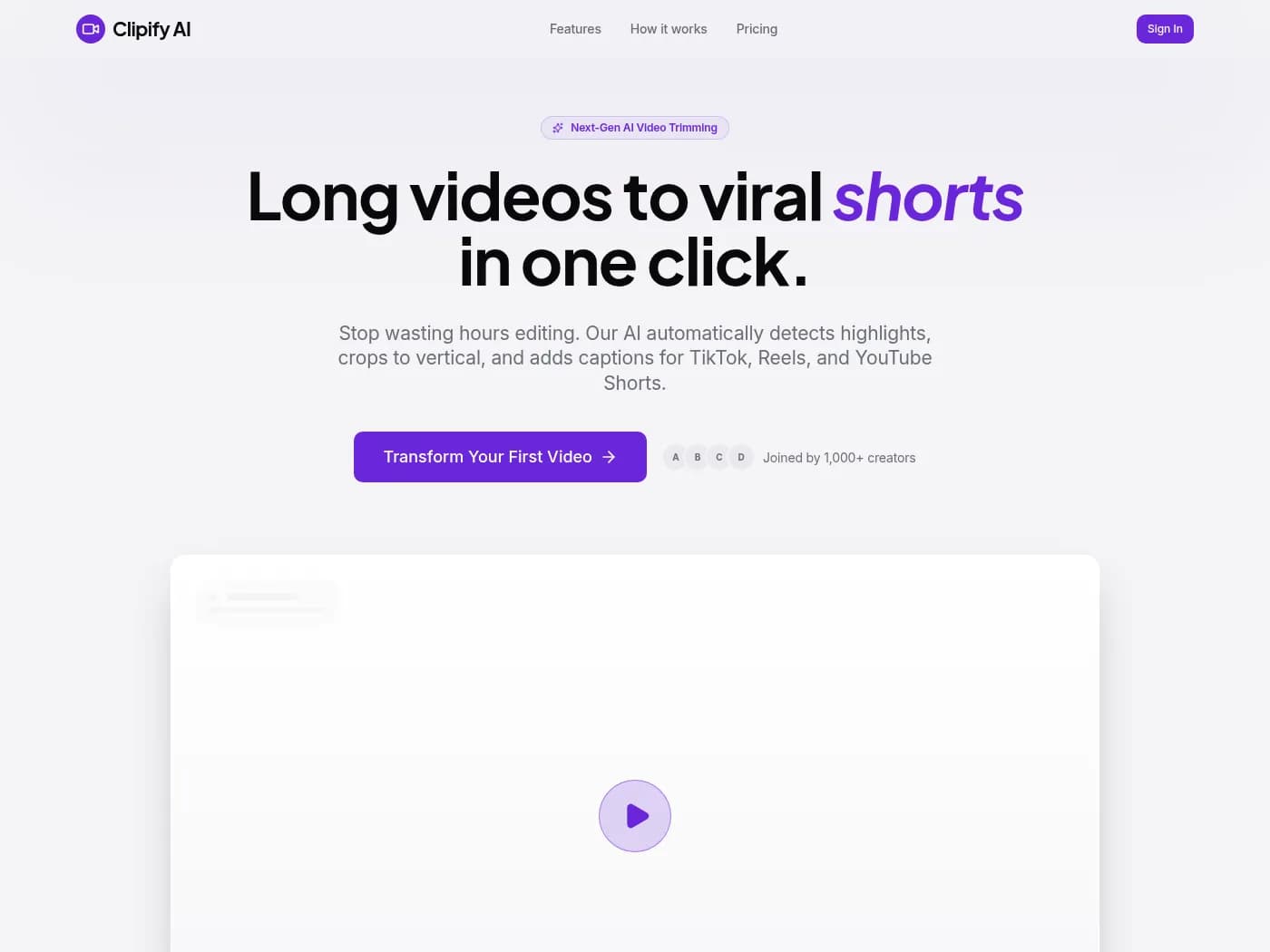 Clipify AI Shorts
